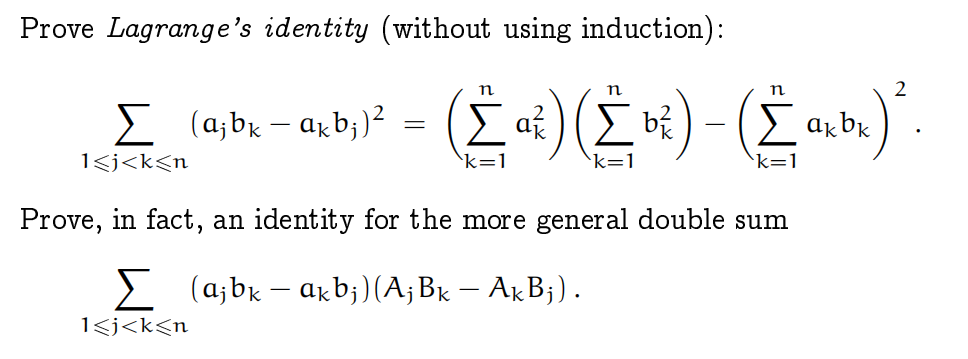 Solved Prove Lagrange's identity (without using | Chegg.com