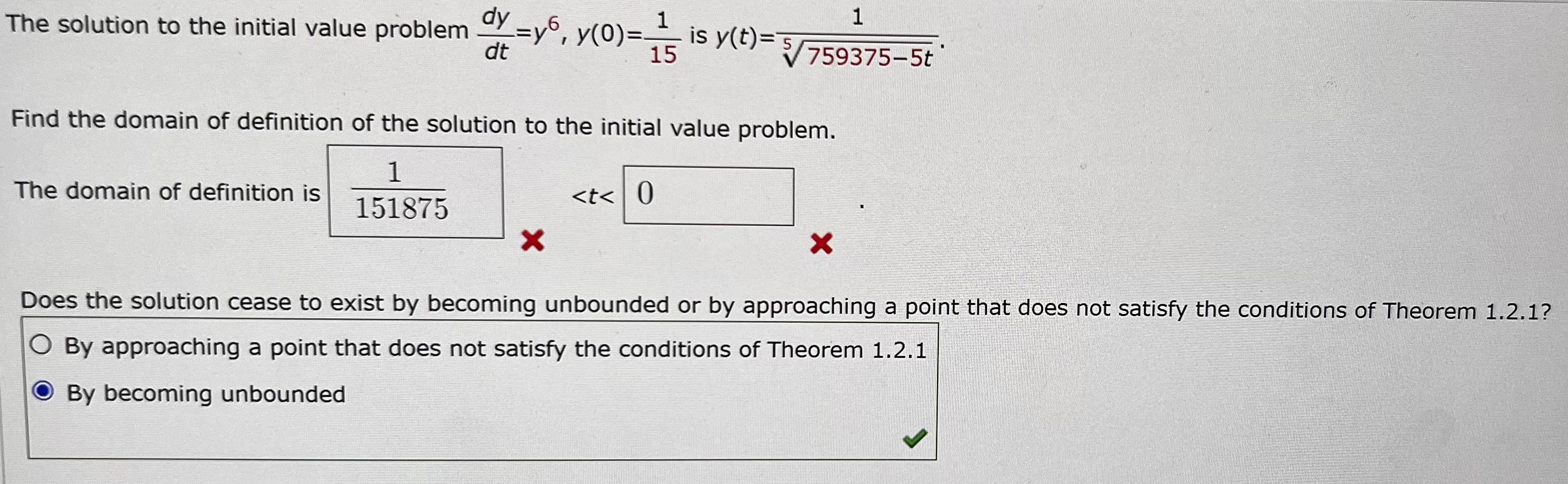 The solution to the initial value problem | Chegg.com