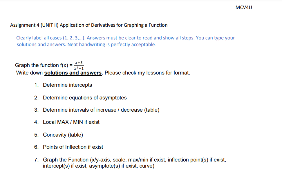 Solved Assignment 4 (UNIT II) ﻿Application of Derivatives | Chegg.com