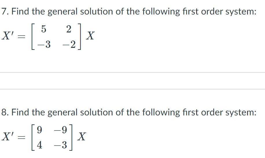 Solved 7. Find the general solution of the following first | Chegg.com
