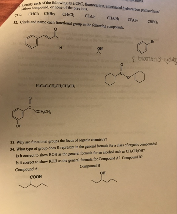 Solved of the following as a CFC, fluorocarbon, chlorinated | Chegg.com