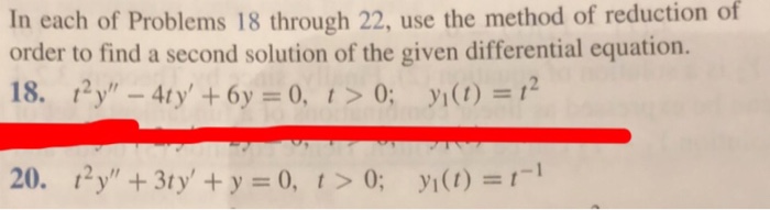 Solved In each of Problems 18 through 22, use the method of | Chegg.com