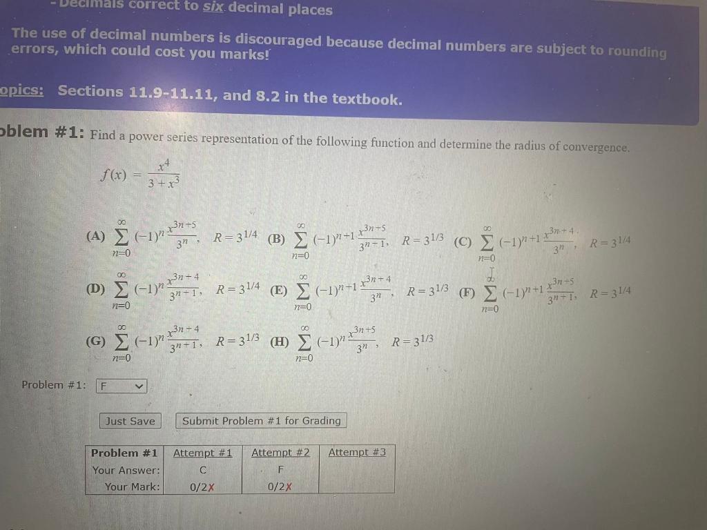 Solved - Decimais correct to six decimal places The use of | Chegg.com