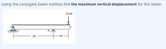 Solved Using the conjugate beam method find the maximum | Chegg.com