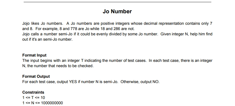 Solved C Programming Language Problem Title: Jo Number Main | Chegg.com