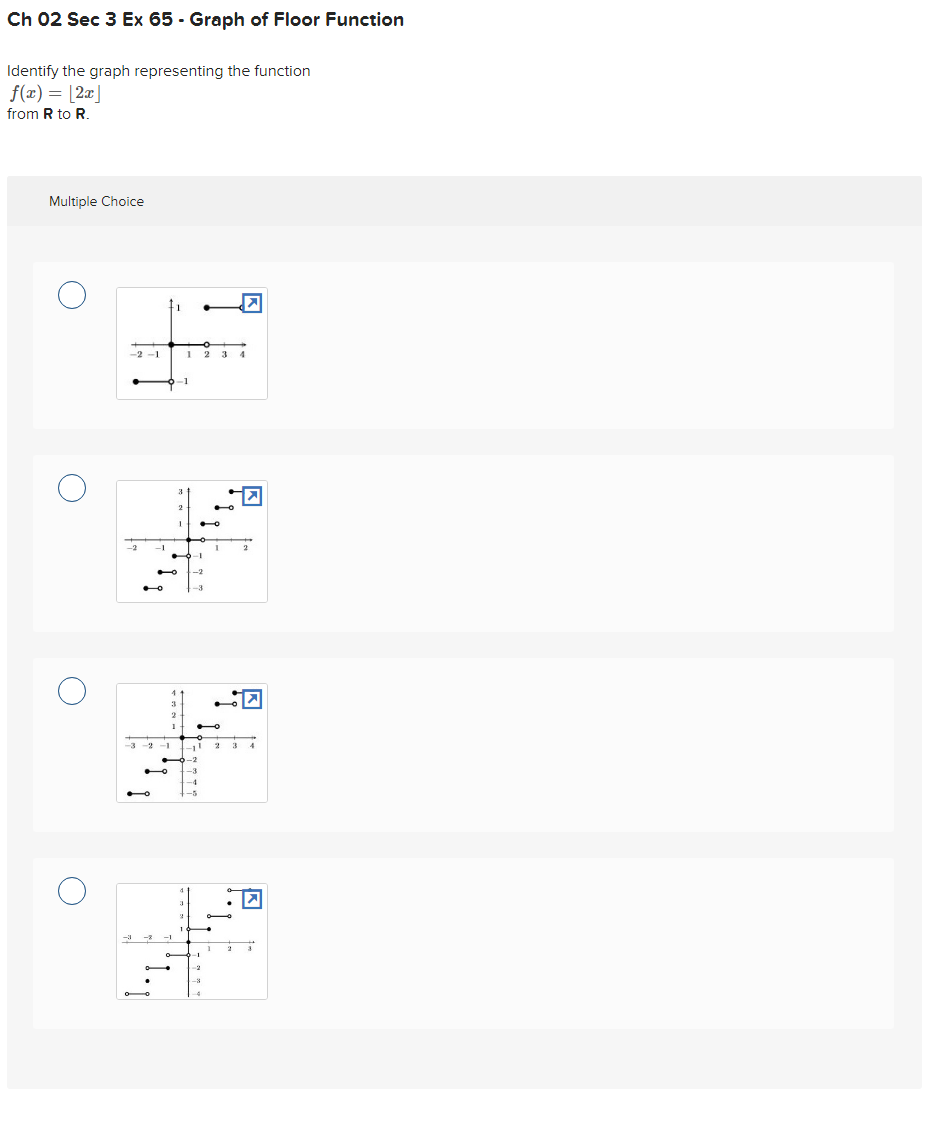 Solved Ch 02 Sec 3 Ex 65 - Graph of Floor Function Identify | Chegg.com