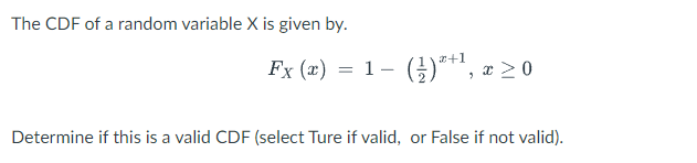 Solved The CDF of a random variable X is given by. | Chegg.com