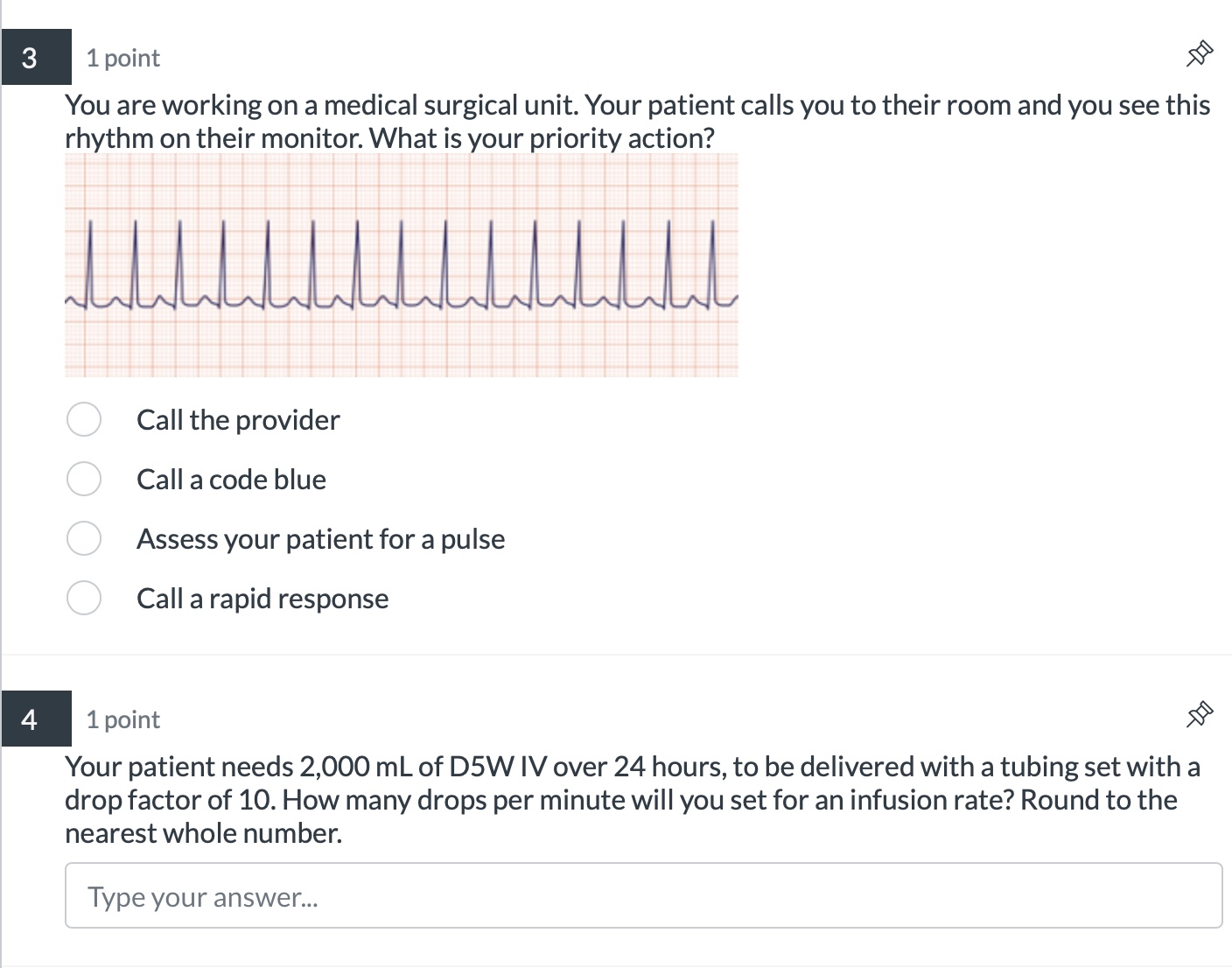 Solved Call the providerCall a code blueAssess your patient | Chegg.com