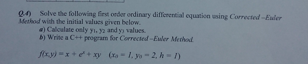 Solved 04 Solve Following First Order Ordinary Differential solved-04-solve-following-first-order-ordinary-differential