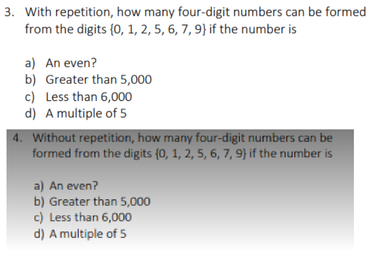 Solved With repetition, how many four-digit numbers can be | Chegg.com