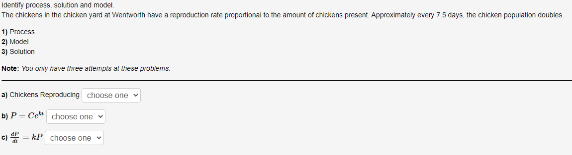 Solved Identify process, solution and model. The chickens in | Chegg.com