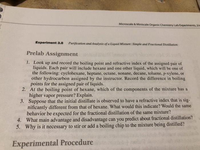 Experimental Organic Chemistry A Miniscale Microscale