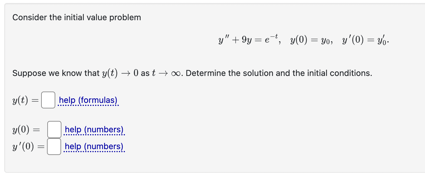 Solved Consider the initial value problem | Chegg.com
