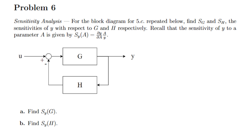 Solved Sensitivity Analysis - For the block diagram for 5.c. | Chegg.com