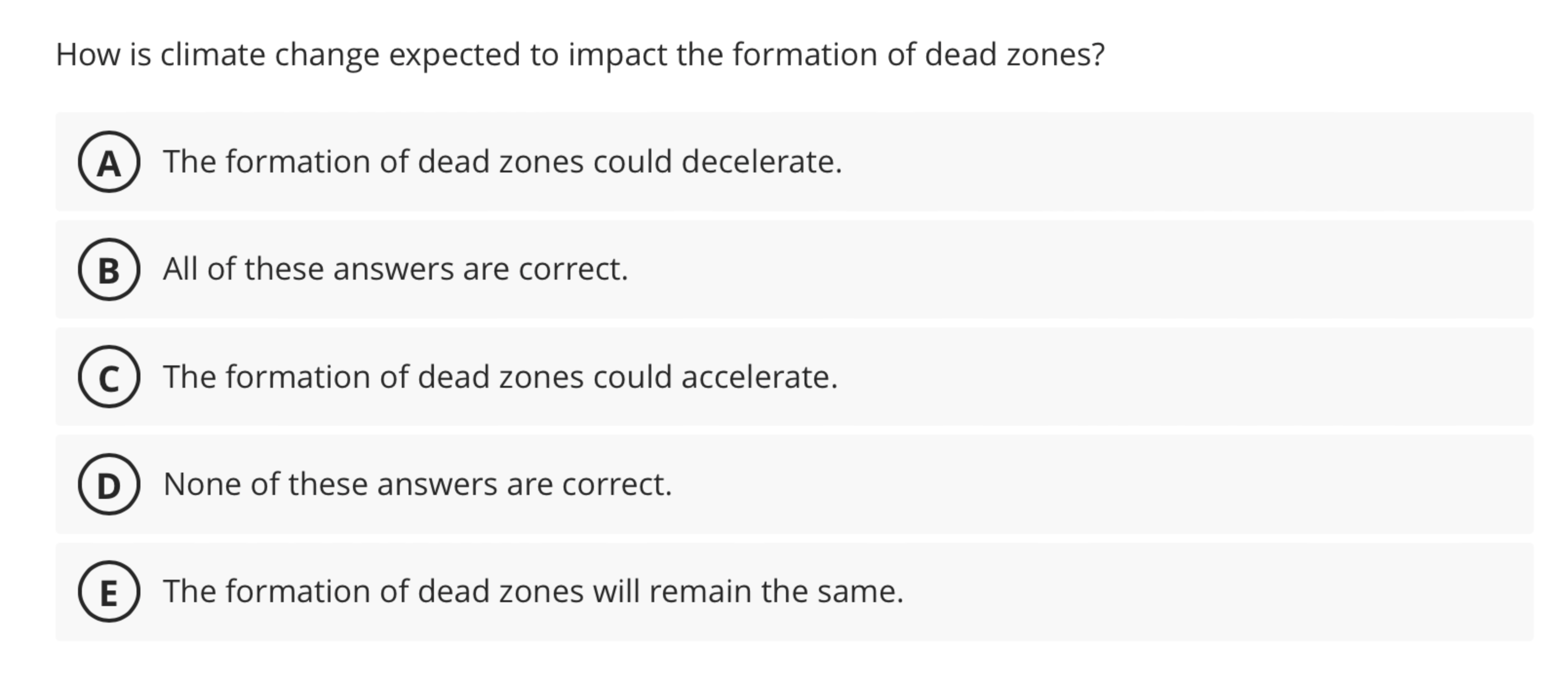 Solved How is climate change expected to impact the | Chegg.com