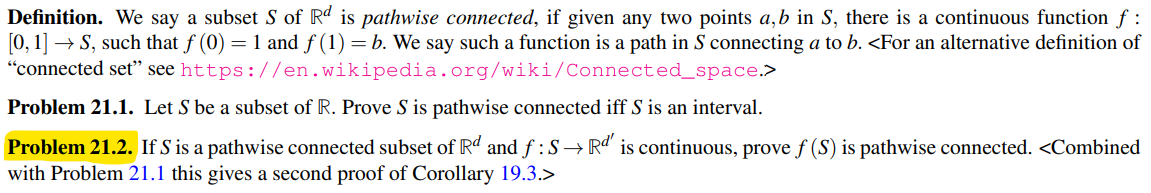 Solved Definition. We say a subset S of Rd is pathwise | Chegg.com