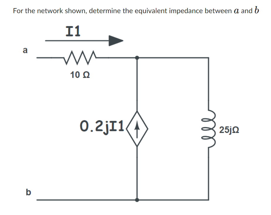 Solved For the network shown, determine the equivalent | Chegg.com