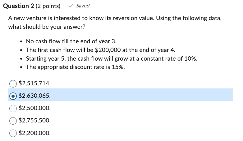 Solved A new venture is interested to know its reversion | Chegg.com