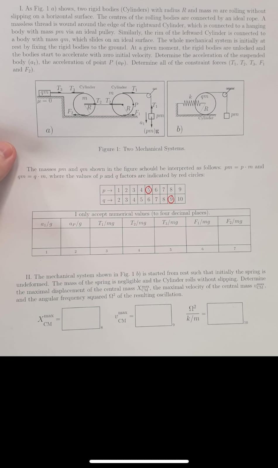 Solved Exercise 2II. ﻿The mechanical system shown in Fig. | Chegg.com