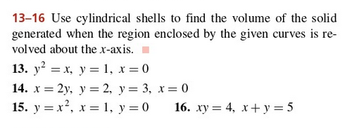 Solved 13-16 Use cylindrical shells to find the volume of | Chegg.com