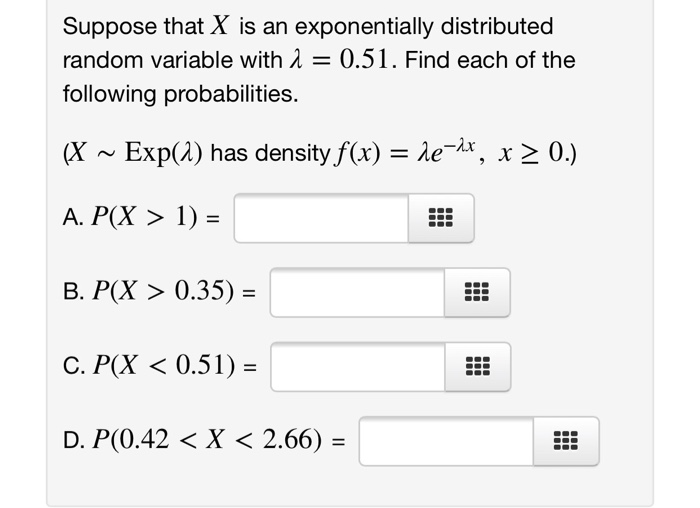 Solved Suppose That X Is An Exponentially Distributed Random