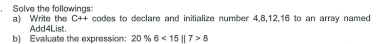 Solved Solve the followings: a) Write the C++ codes to | Chegg.com