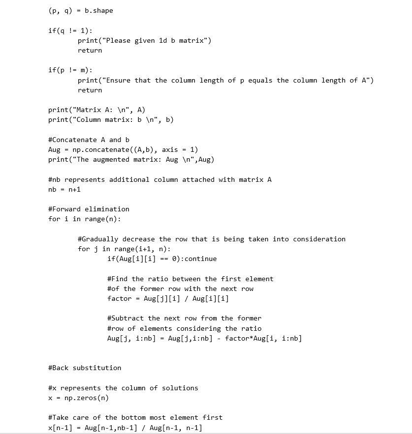 Solved Solving the system of linear equations requires the | Chegg.com