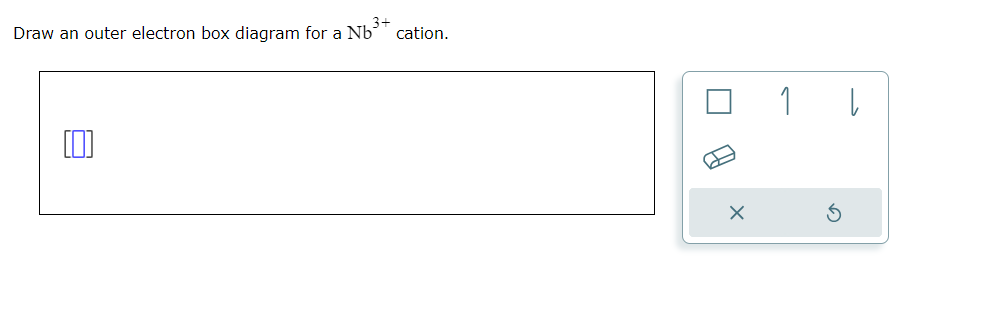 Solved Draw an outer electron box diagram for a Nb3+ cation. | Chegg.com