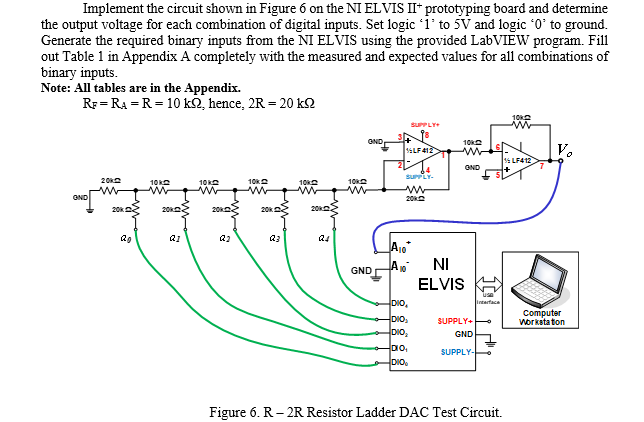 Implement the circuit shown in Figure 6 on the NI | Chegg.com