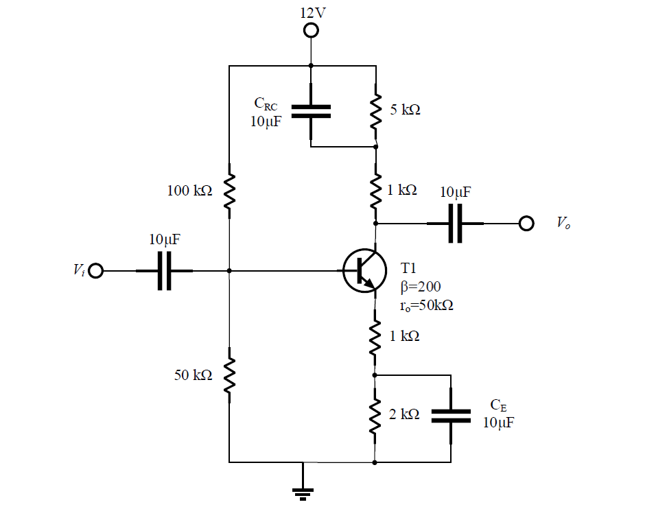 Solved Draw the re equivalent circuit model of the given | Chegg.com