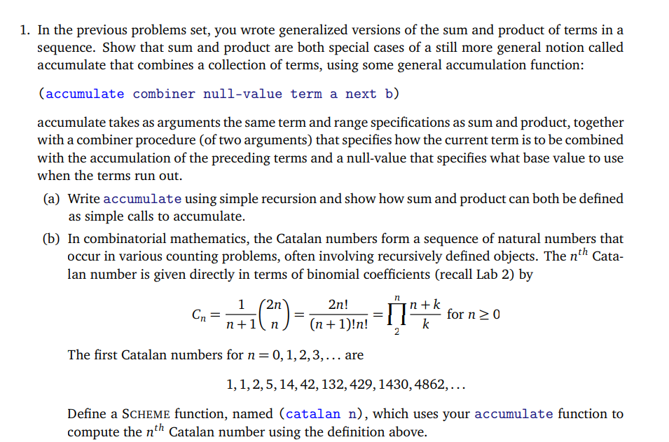 Solved 1. In the previous problems set, you wrote | Chegg.com