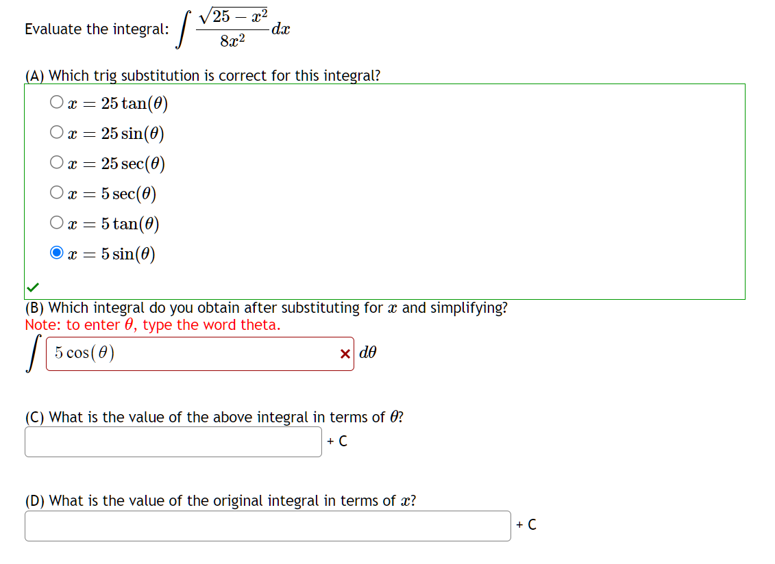 Solved evaluate the integral: \int | Chegg.com