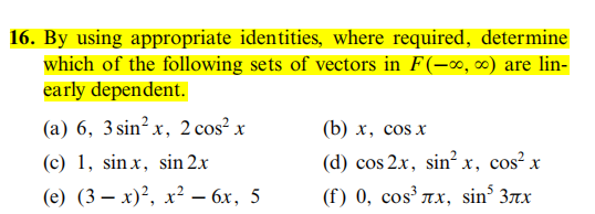 Solved 16. By using appropriate identities, where required, | Chegg.com