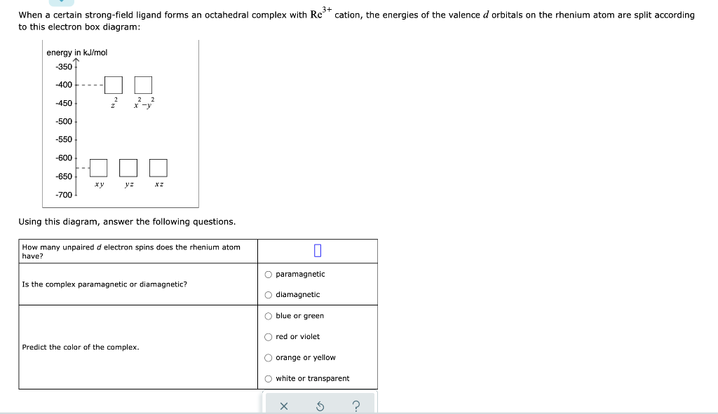 Solved When a certain strong-field ligand forms an | Chegg.com