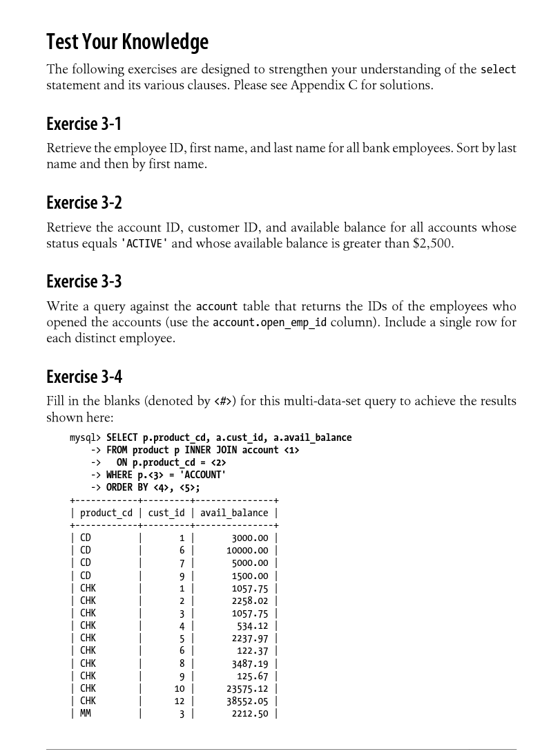 Solved Test Your Knowledge The following exercises are | Chegg.com