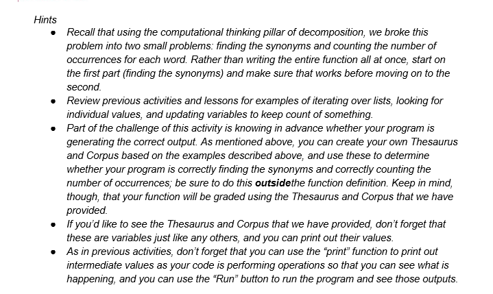 Solved Part 4: Implementing the Solution in Python Summary | Chegg.com