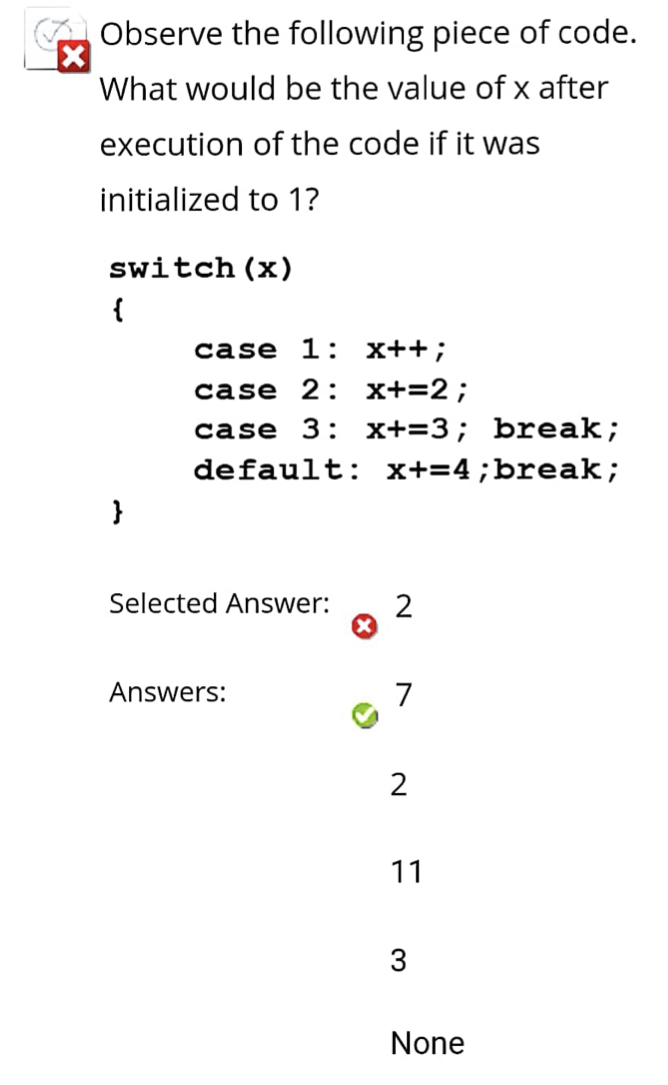 Solved Observe the following piece of code. What would be | Chegg.com
