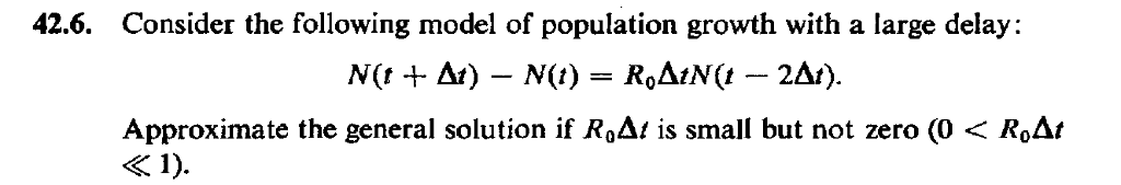 Solved 42.6. Consider the following model of population | Chegg.com