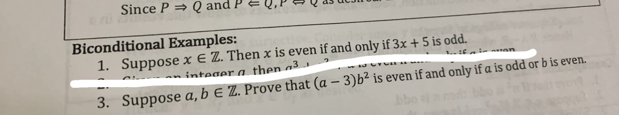Solved Biconditional Examples: | Chegg.com