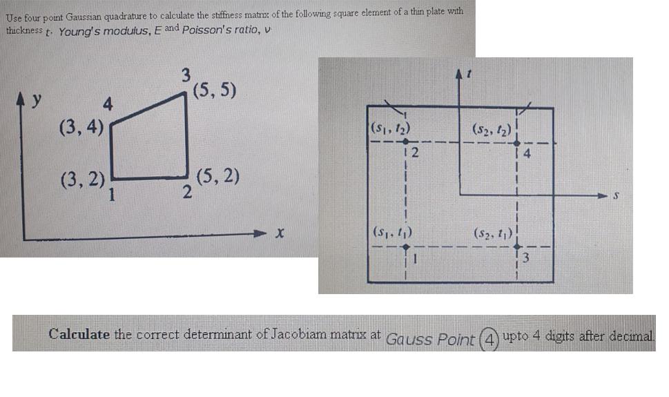 Solved Use four point Gaussian quadrature to calculate the | Chegg.com