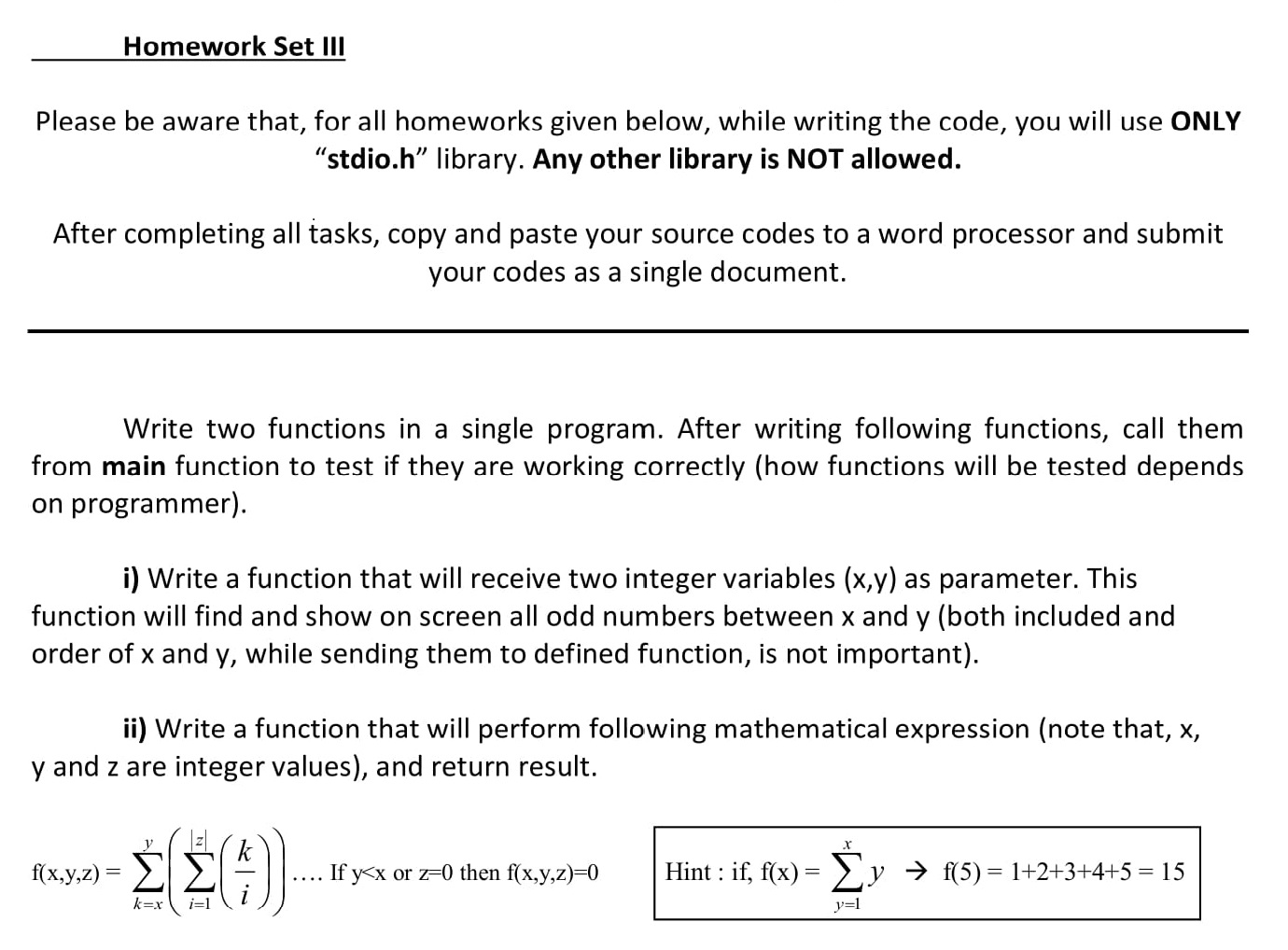 Solved Homework Set III Please be aware that, for all | Chegg.com