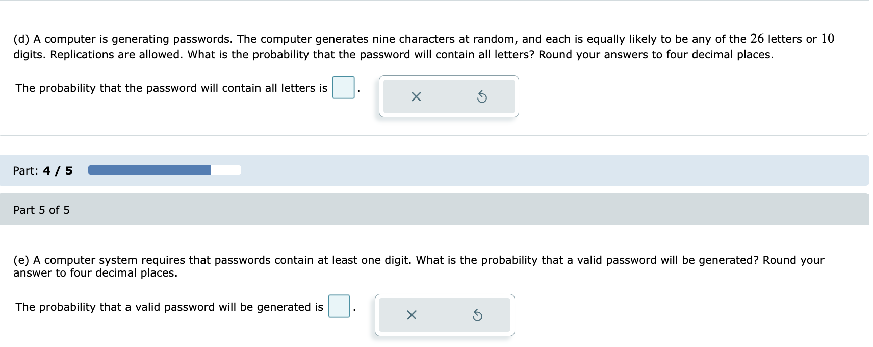Solved A computer password consists of nine characters. | Chegg.com