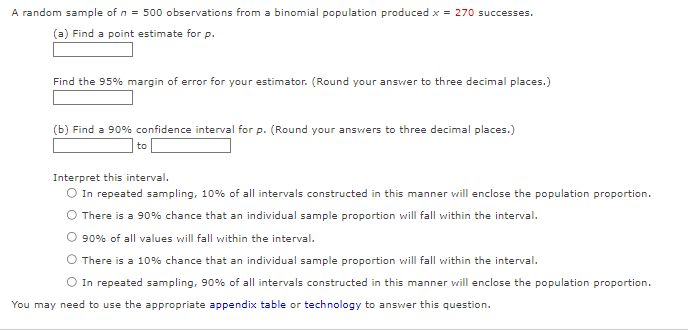 Solved random sample of n=500 observations from a binomial | Chegg.com