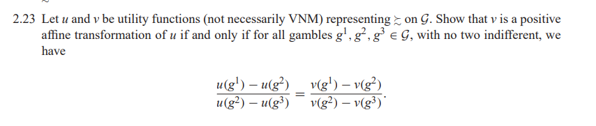 Solved 2.23 ﻿Let u ﻿and v ﻿be utility functions (not | Chegg.com