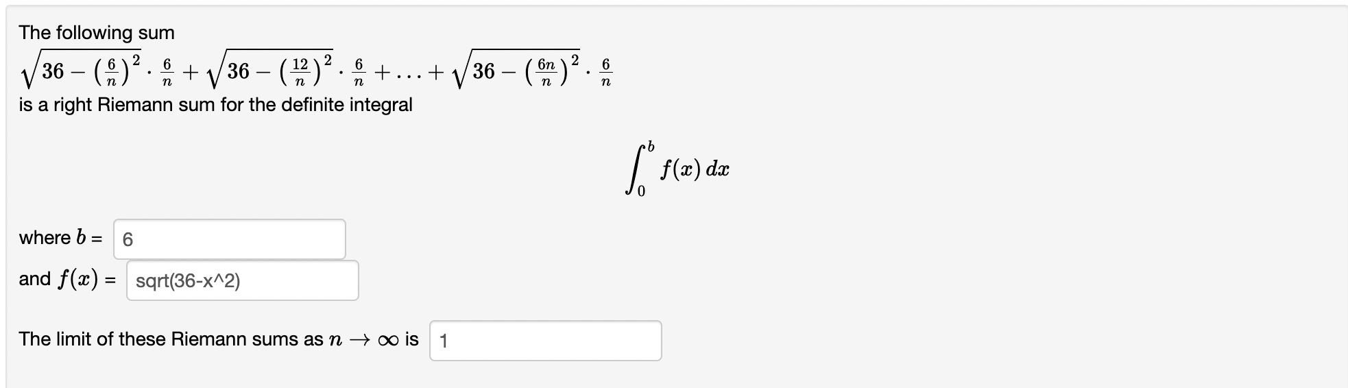 Solved The following sum | Chegg.com
