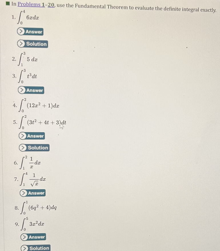 Solved In Problems 1-20 , ﻿use the Fundamental Theorem to | Chegg.com