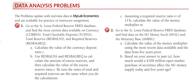 DATA ANALYSIS PROBLEMS The Problems update with | Chegg.com