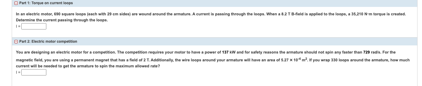 Solved Determine the current passing through the loops. I= | Chegg.com