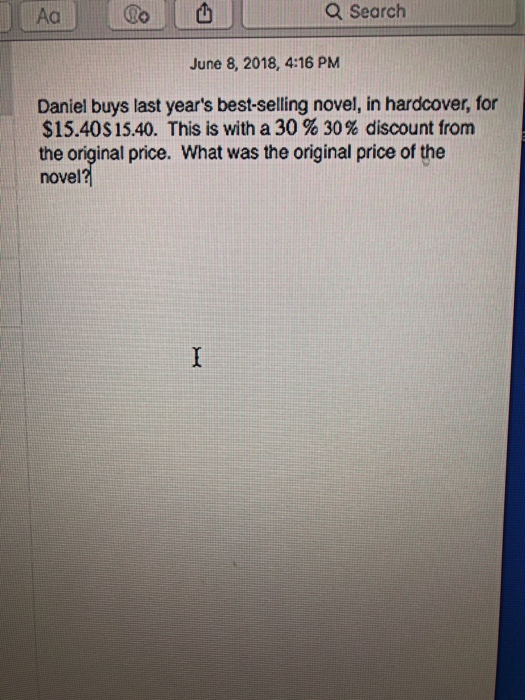 Solved AaoQ Search June 8, 2018, 4:16 PM Daniel buys last | Chegg.com