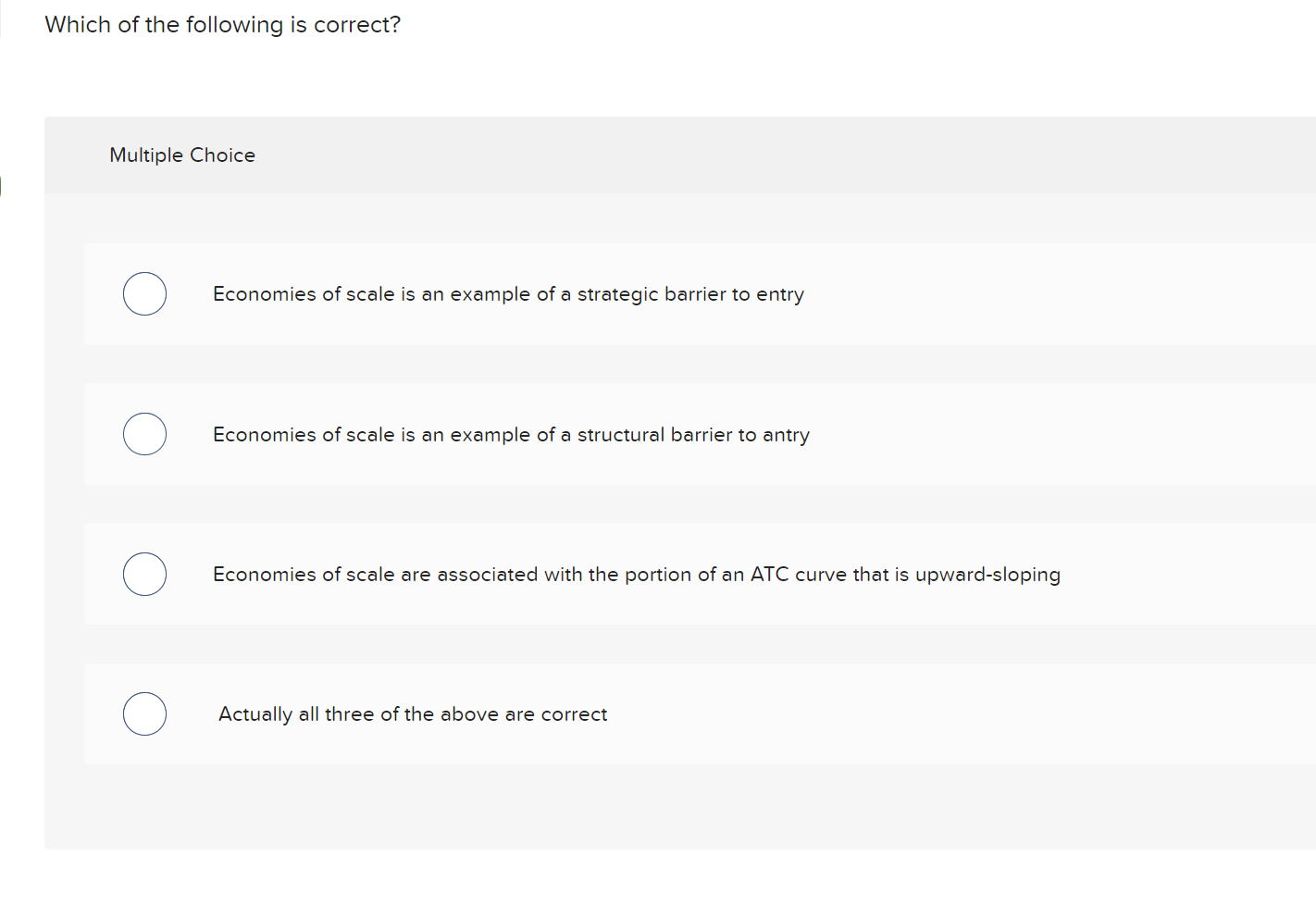 Solved Which of the following is correct? Multiple Choice | Chegg.com